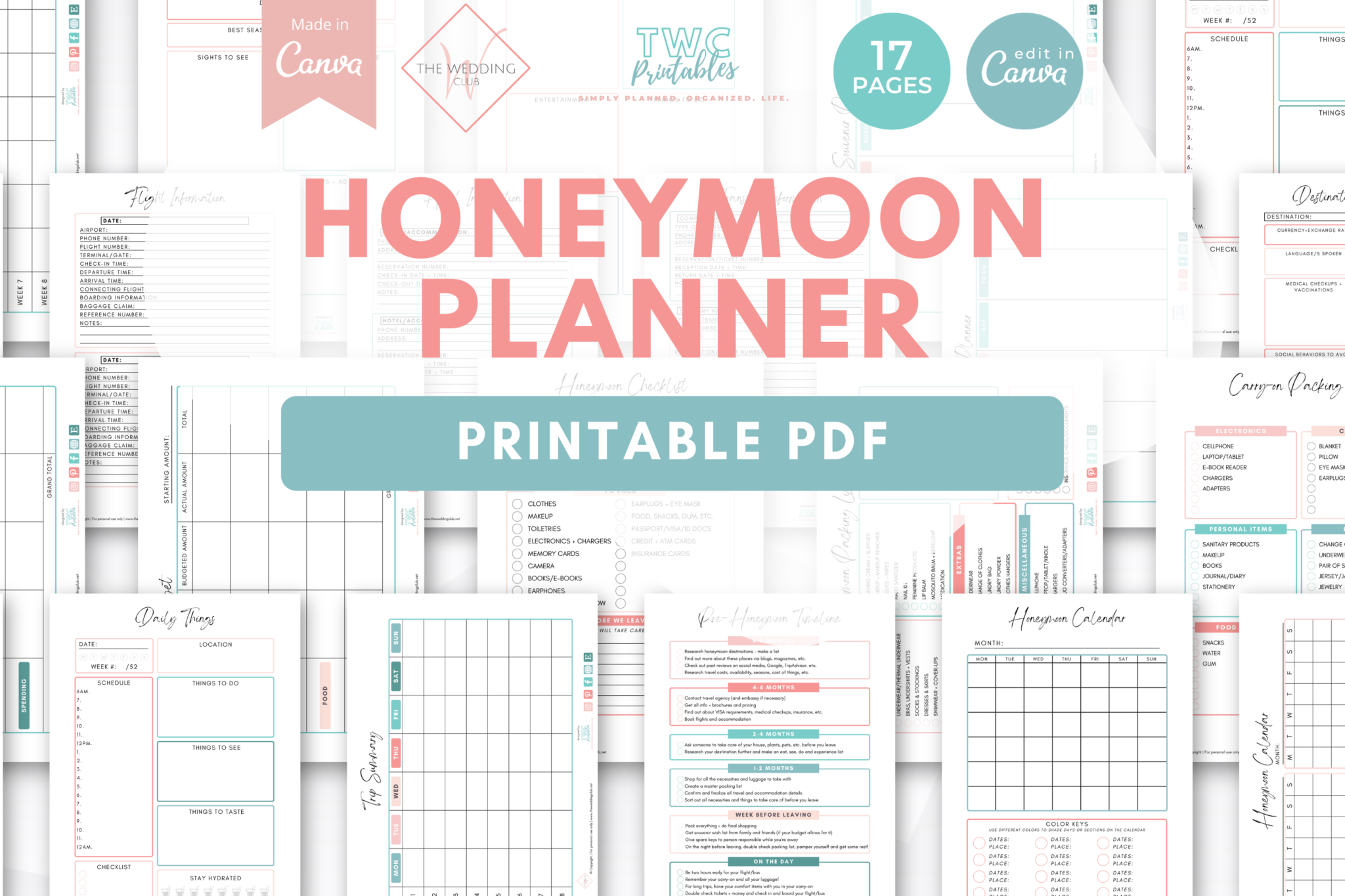 Ceremony + Reception Planner (printable) – The Wedding Club