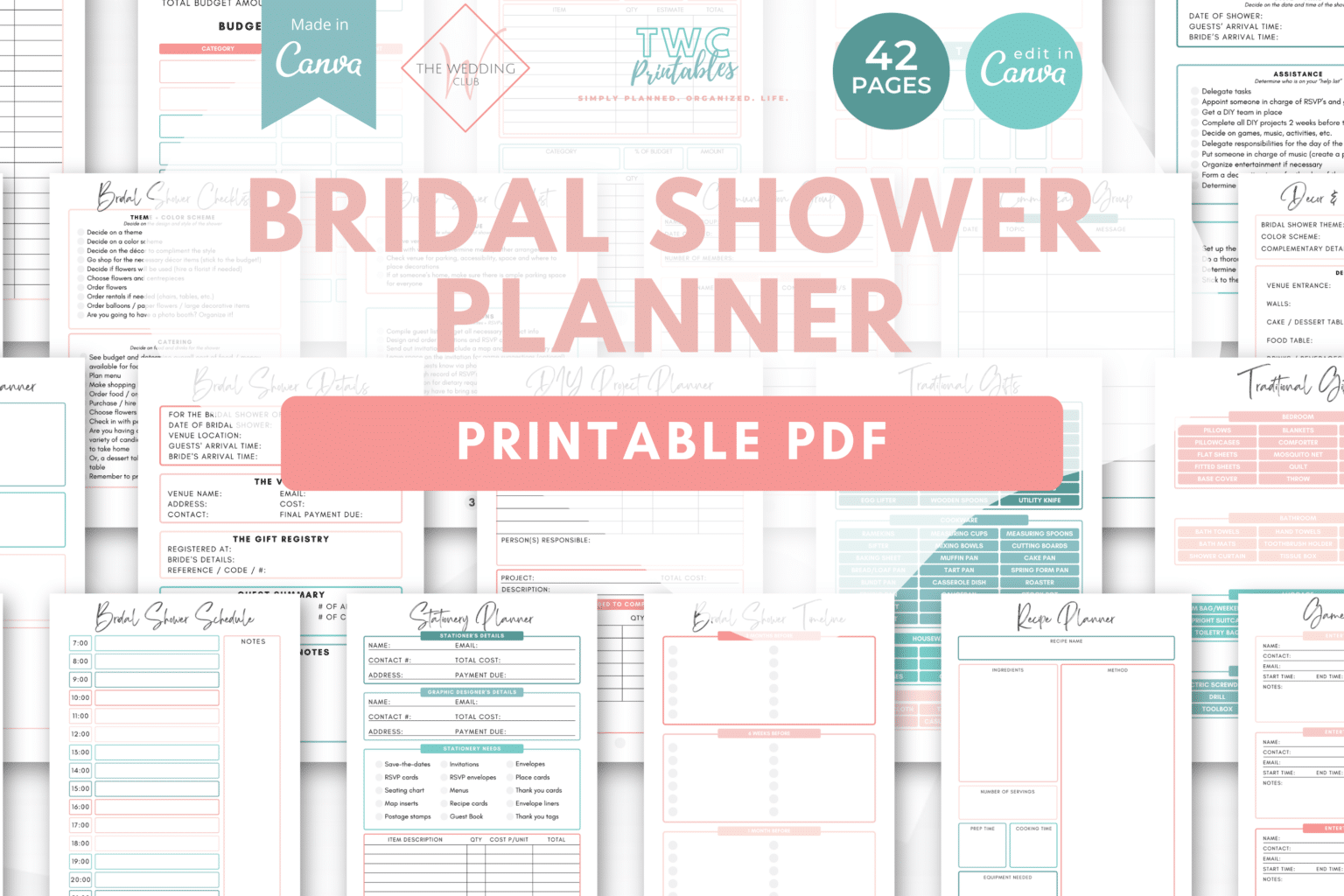 Ceremony + Reception Planner (printable) – The Wedding Club